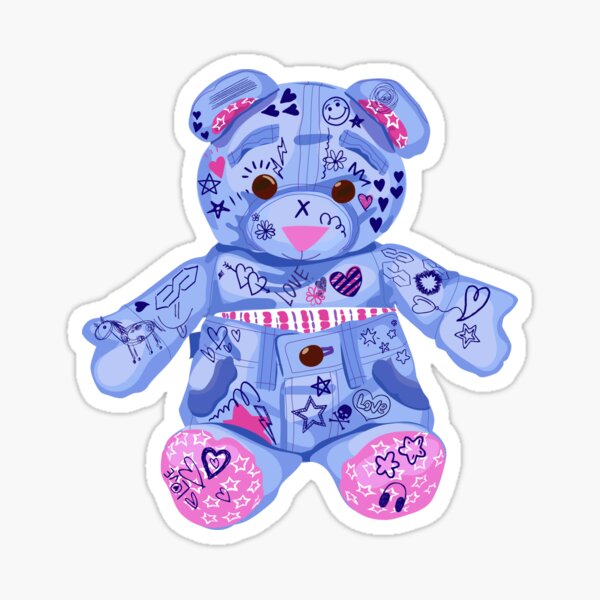 "Doodle Bear - 1995 - Tyco toy" Sticker for Sale by hellomalcolm ...