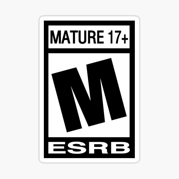 "Rated M for Mature" Sticker for Sale by Jovie-Patch | Redbubble
