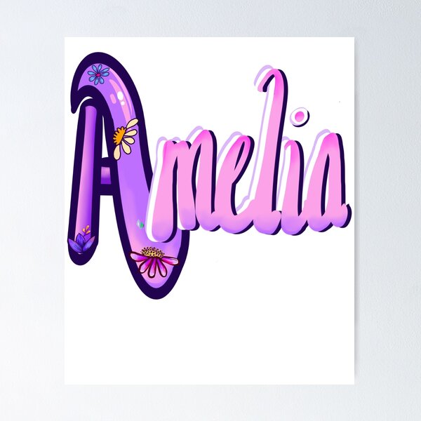 "Amelia 2 Girls and womens Personalized Custom name Amelia" Poster for ...