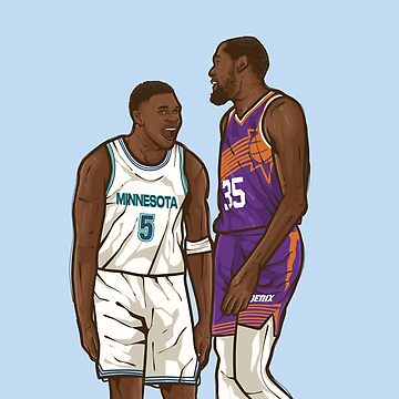 "Anthony Edwards Taunts Kevin Durant Cartoon" Sticker for Sale by ...