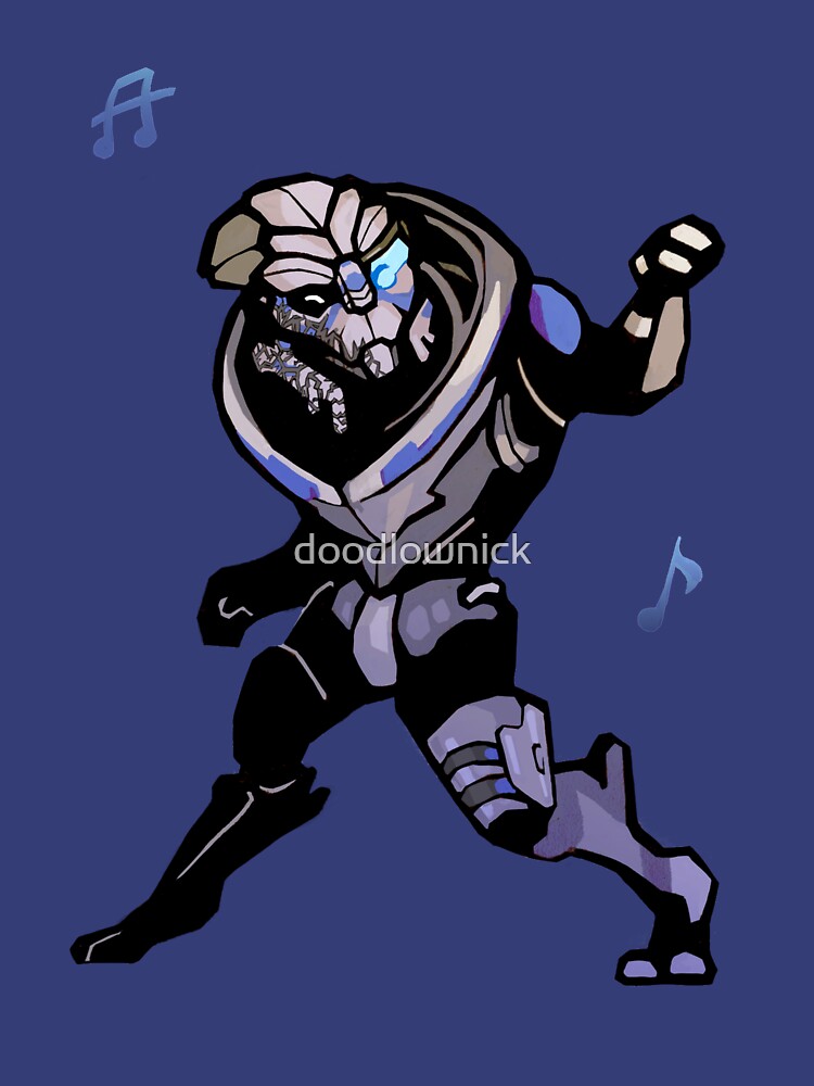 "Garrus Dance" T-shirt for Sale by doodlownick | Redbubble | mass ...