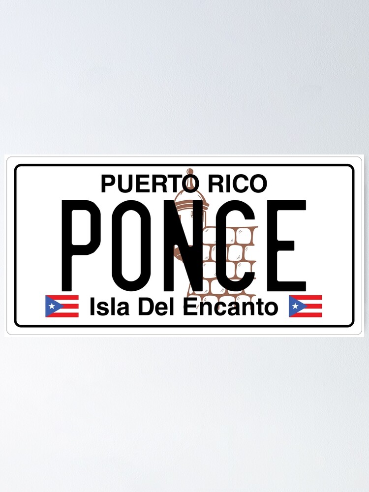 "PR Plate - Ponce" Poster for Sale by snxworld | Redbubble