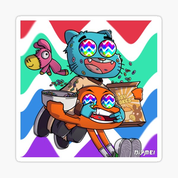 "Gumball and Darwin" Sticker for Sale by h7map | Redbubble