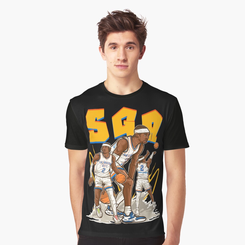 "Shai Gilgeous-Alexander SGA Cartoon" Sticker for Sale by RatTrapTees ...