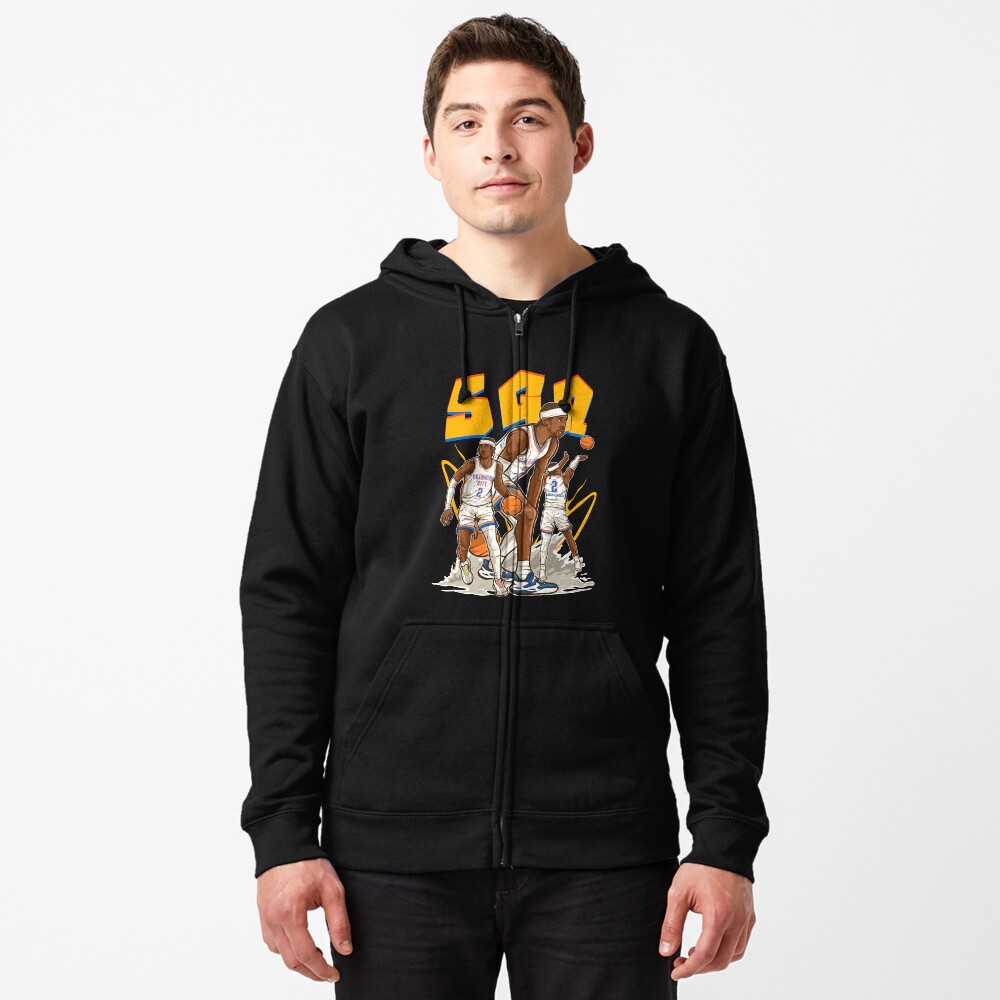 "Shai Gilgeous-Alexander SGA Cartoon" Sticker for Sale by RatTrapTees ...