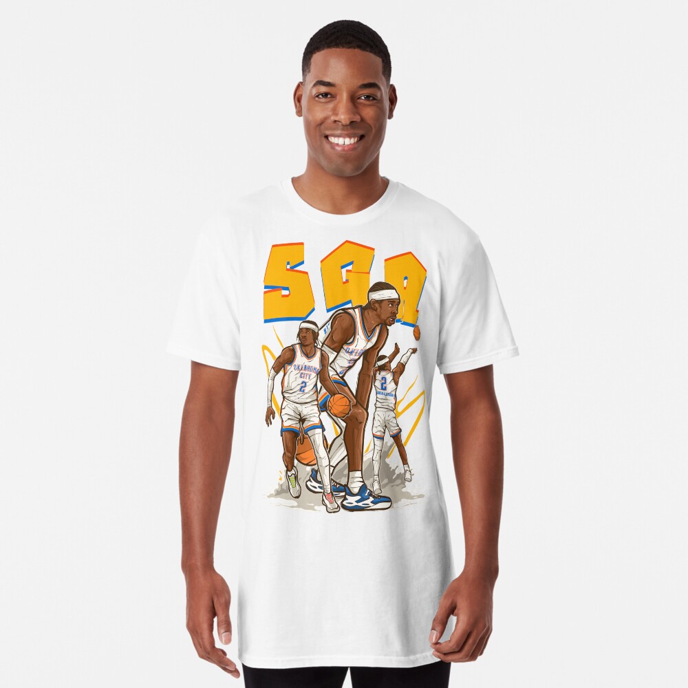 "Shai Gilgeous-Alexander SGA Cartoon" Sticker for Sale by RatTrapTees ...