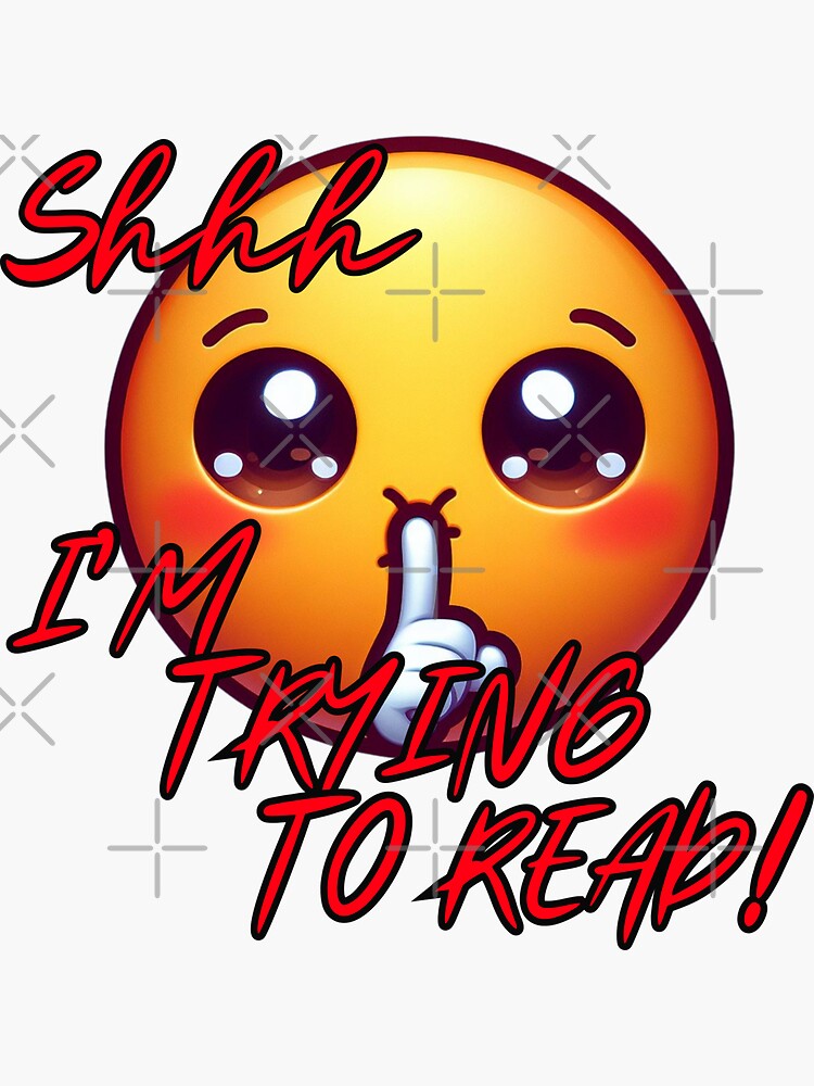 "Reading Emoji" Sticker for Sale by Book-Impress | Redbubble