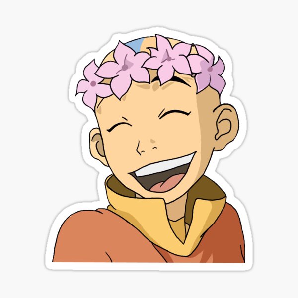 "Aang ATLA Sticker" Sticker for Sale by suchanamateur | Redbubble