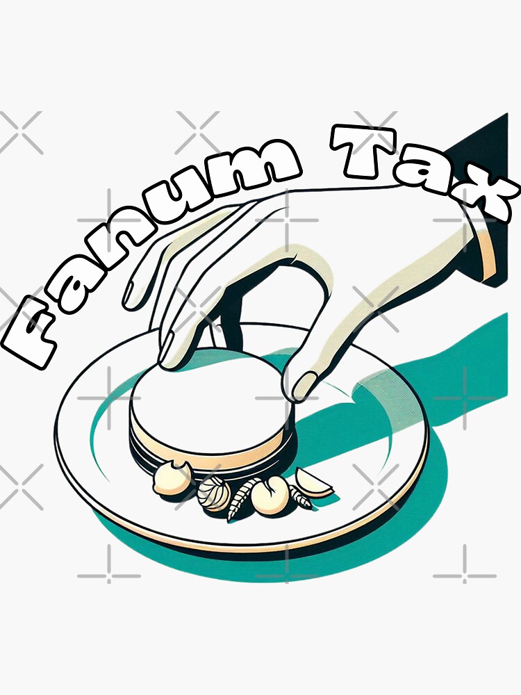 "Fanum Tax Retro Minimalistic Gen. X Contemporary Design" Sticker for ...