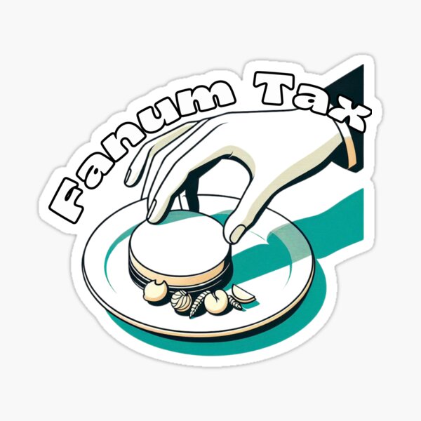 "Fanum Tax Retro Minimalistic Gen. X Contemporary Design" Sticker for ...