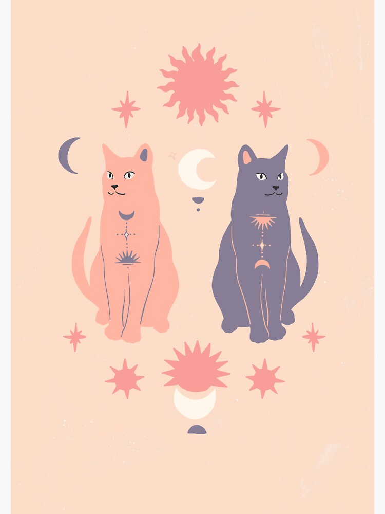 "Astral Cats " Sticker for Sale by Pixie Lopi | Redbubble
