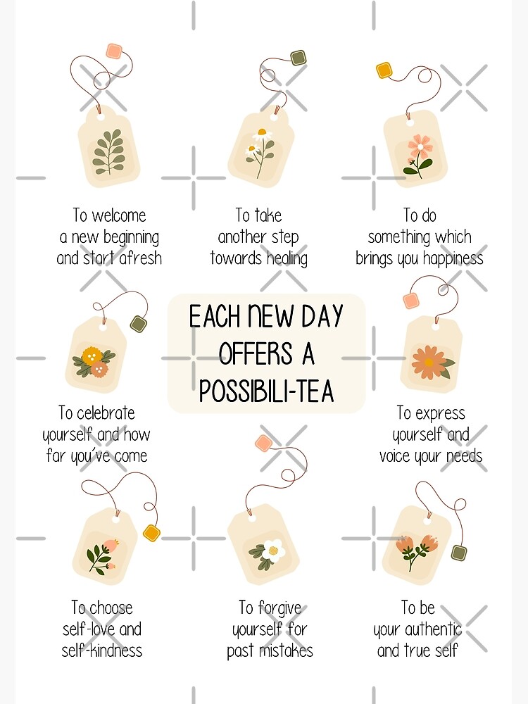 "Mental Health Poster Daily Affirmations Therapy Office Decor Wellbeing ...