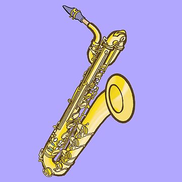 "Baritone saxophone " Sticker for Sale by ElectronicCloud | Redbubble