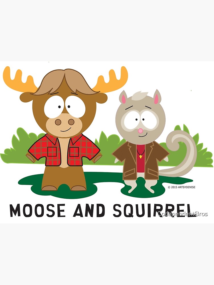 "Moose and Squirrel" Canvas Print for Sale by CodependentBros | Redbubble