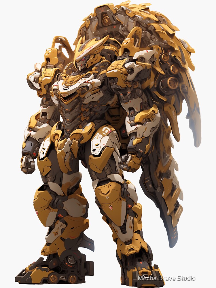 "Mecha Hercules MHE-017" Sticker for Sale by Mecha Brave Studio | Redbubble