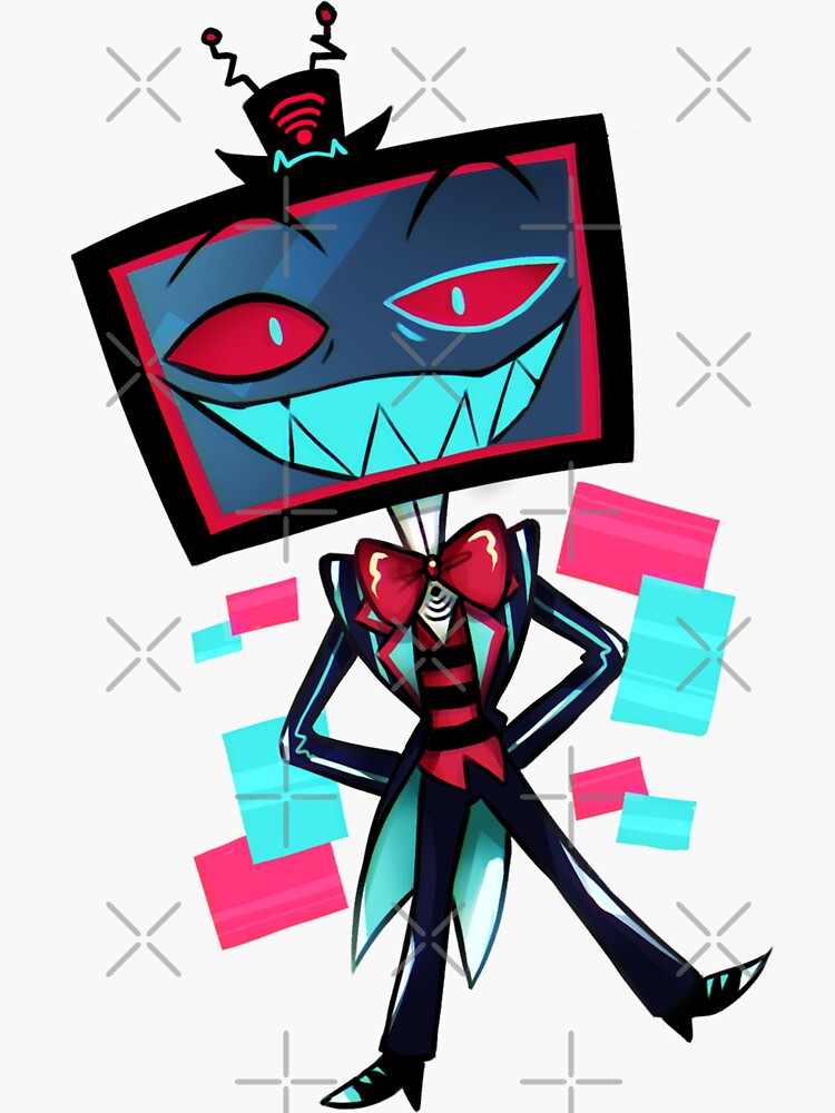"Vox Hazbin Hotel Sticker Illustration Sinner Demon Overlord" Sticker ...