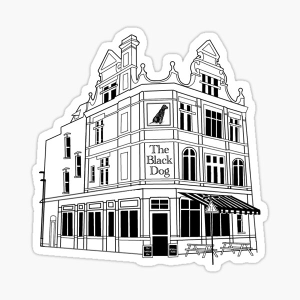 "the black dog" Sticker for Sale by Karlee Mathena | Redbubble