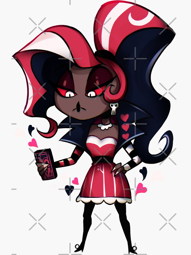 "Velvette Hazbin Hotel Illustration Sinner Demon Overlord" Sticker for ...