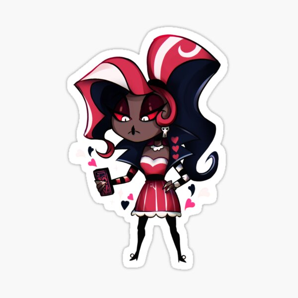 "Velvette Hazbin Hotel Illustration Sinner Demon Overlord" Sticker for ...