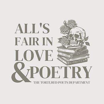 "All's Fair in Love and Poetry" Sticker for Sale by Emily Krejci ...