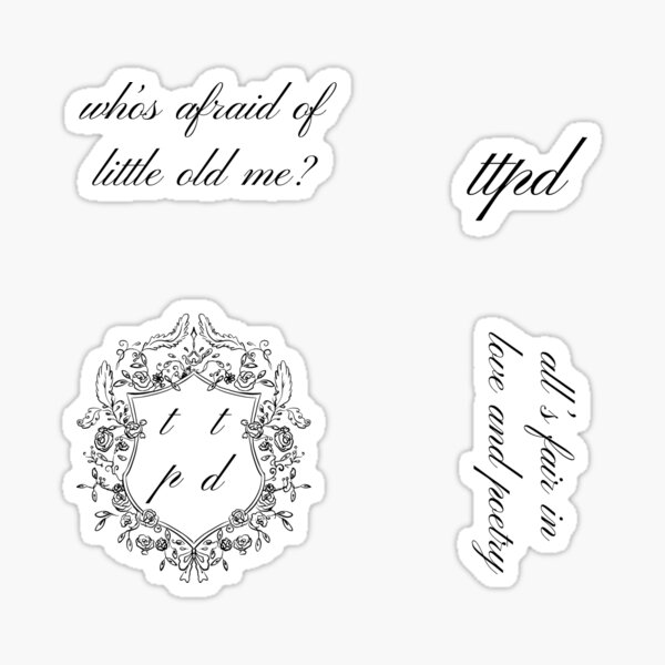 "TTPD sticker pack, The Tortured Poets Department sticker pack" Sticker ...