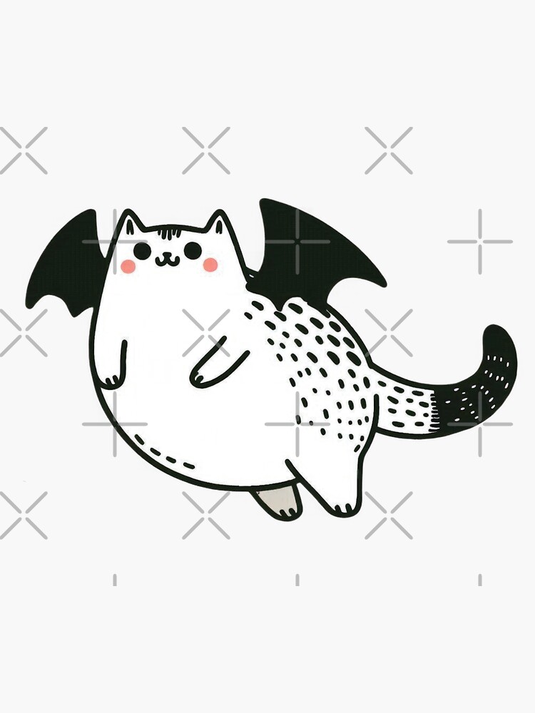 "Cat Dragon Cat Flying" Sticker for Sale by VerveVerseBoo | Redbubble