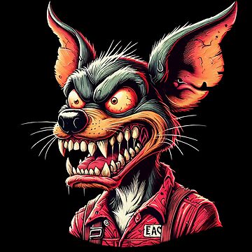 "Wolf Rat Fink" Sticker for Sale by Designowner | Redbubble