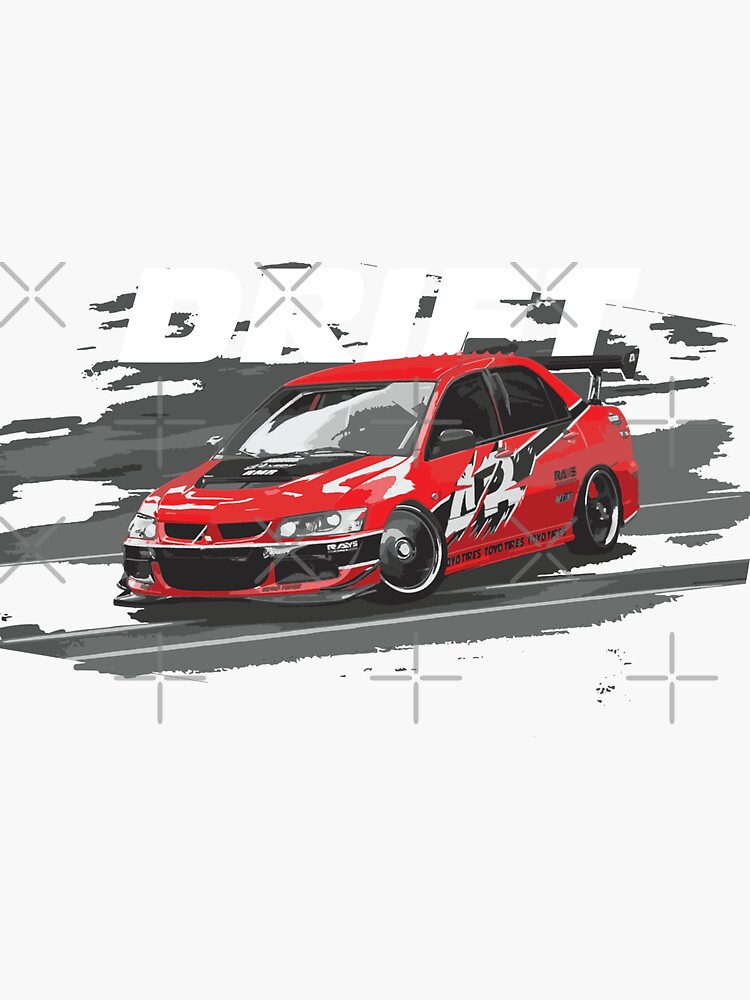 "tokyo drift Mitsubishi evo DSM dk Keiichi Tsuchiya rally red widebody ...