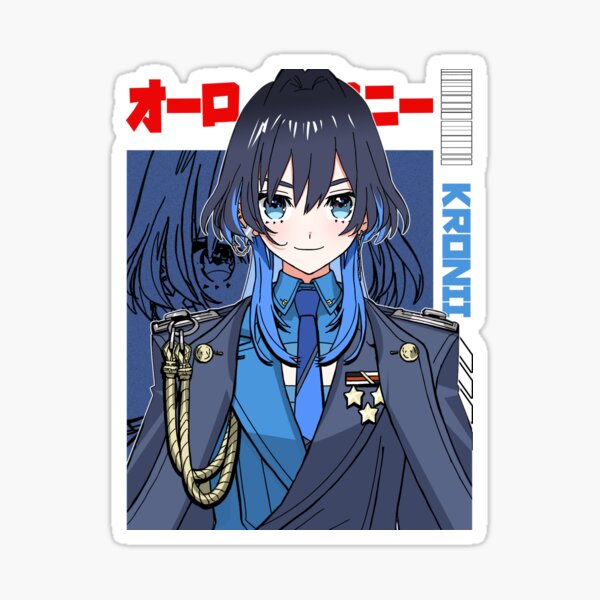 "Ouro Kronii with Uniform" Sticker for Sale by UDTee | Redbubble