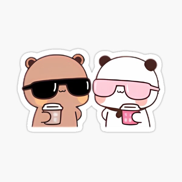 "bubu dudu dancing in love " Sticker for Sale by kristyglas-art | Redbubble