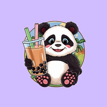 "Cute Panda Bubble Tea" Sticker for Sale by canvadreamer444 | Redbubble
