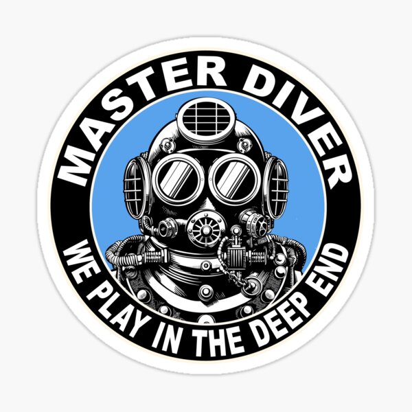 "Master Diver" Sticker for Sale by rogue-design | Redbubble
