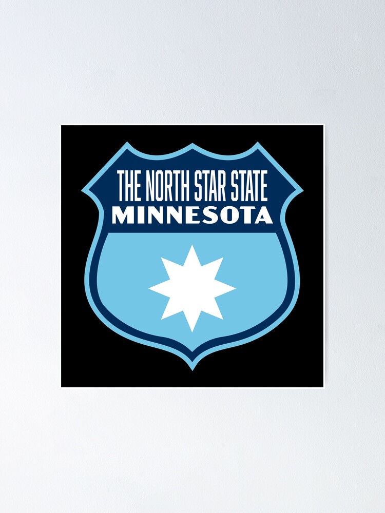 "Vintage Minnesota The North Star State Shield" Poster for Sale by ...