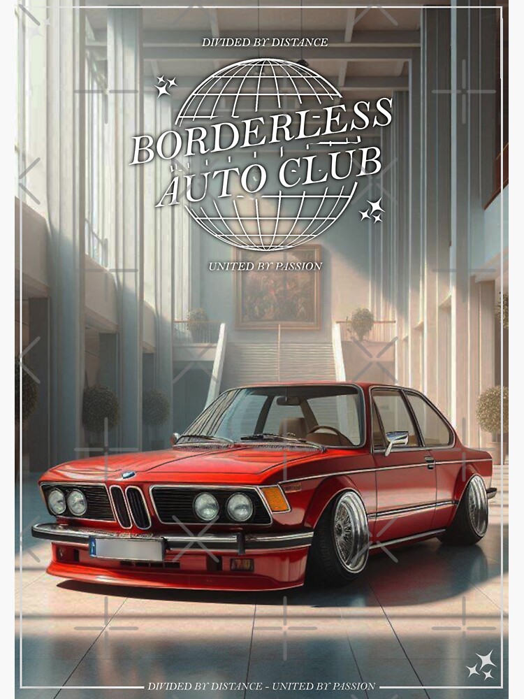 "BORDERLESS AUTO CLUB Classic CSI" Sticker by Robcio | Redbubble