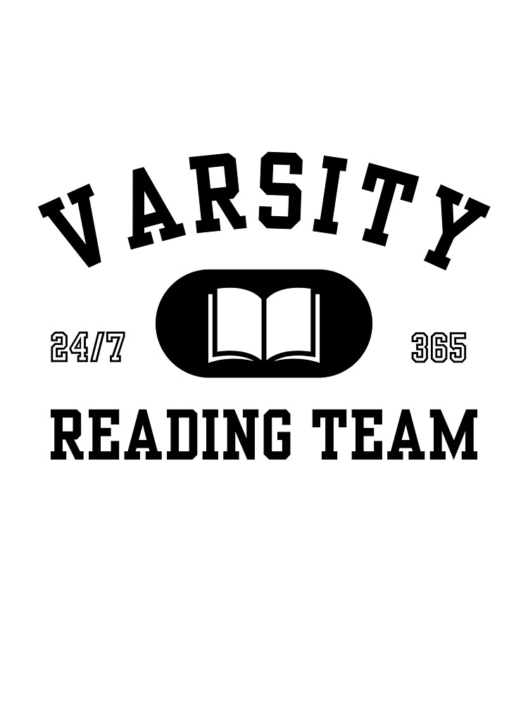 "Varsity Reading Team" Sticker for Sale by RainyDayReader | Redbubble
