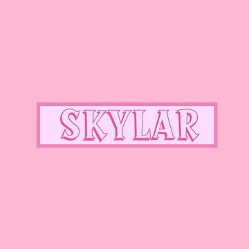 "Skylar Girl Name Pink" Sticker for Sale by Monika Howarth | Redbubble