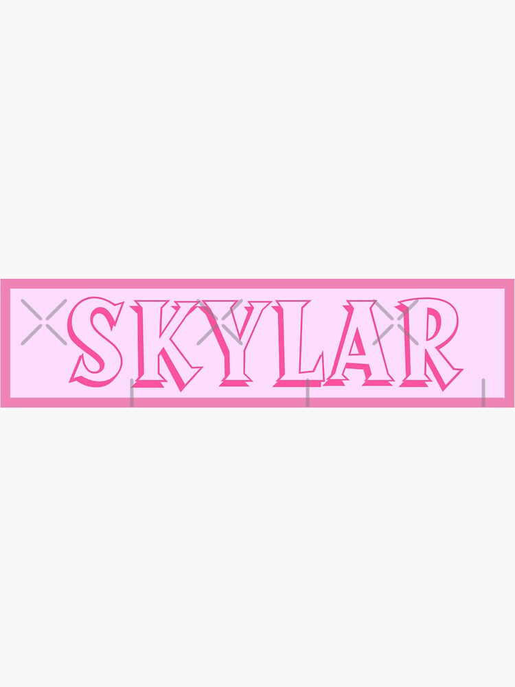 "Skylar Girl Name Pink" Sticker for Sale by cameronka1 | Redbubble