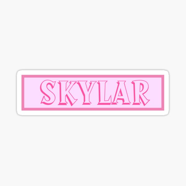 "Skylar Girl Name Pink" Sticker for Sale by Monika Howarth | Redbubble