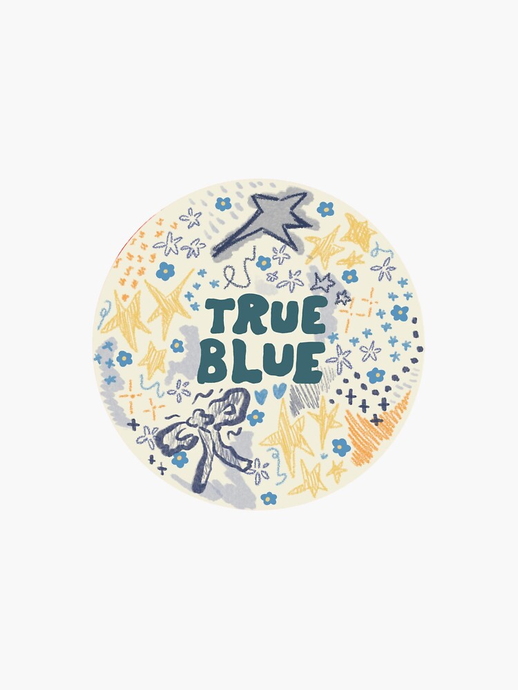 "Boygenius Sticker - true blue" Sticker for Sale by HandmadeByEllie ...