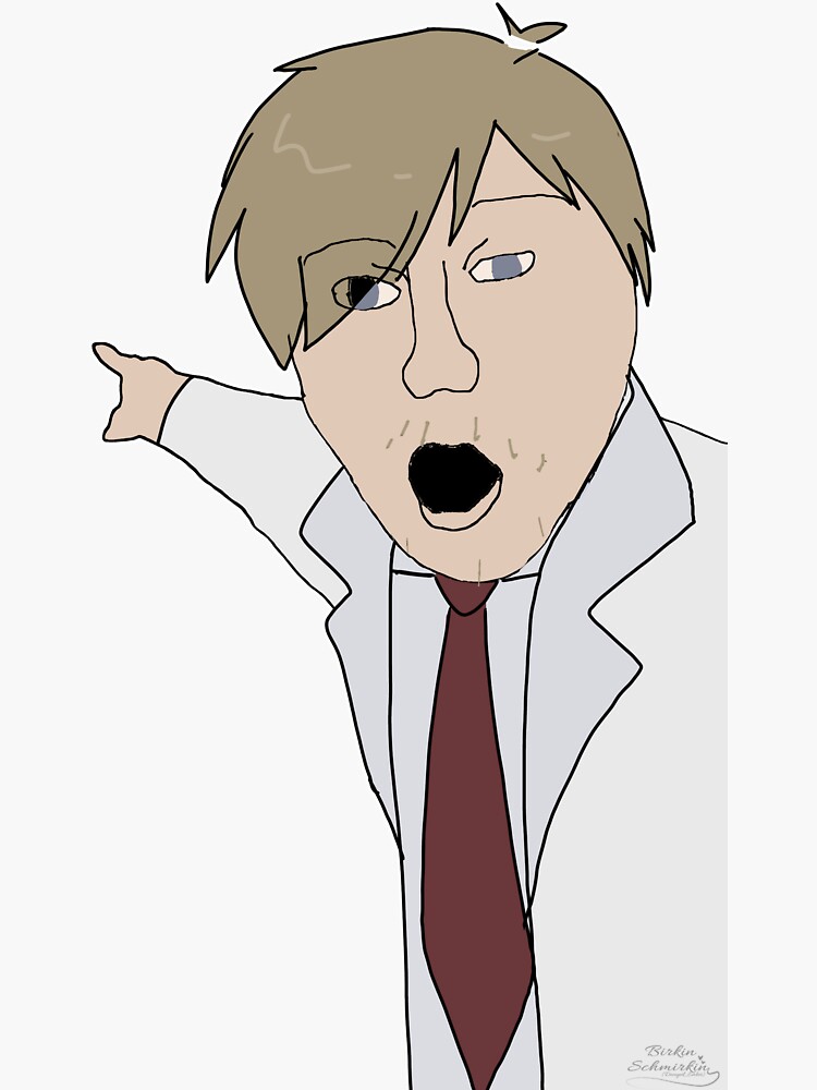 "William Birkin meme " Sticker for Sale by BirkinSchmirkin | Redbubble