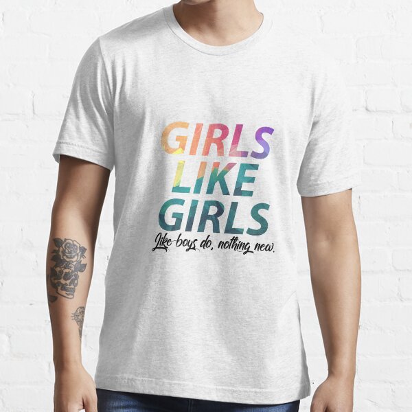 "Girls Like Girls" T-shirt for Sale by jinx2spike | Redbubble | lesbian ...