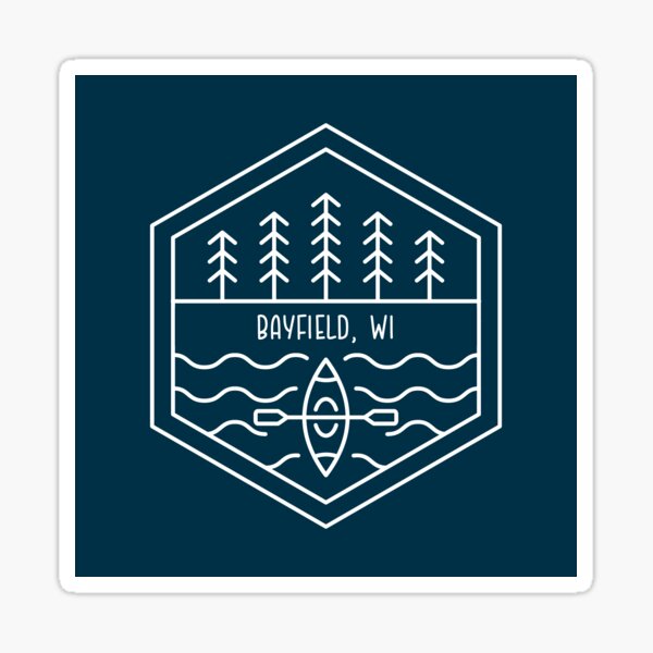 "Bayfield Wisconsin Lake Life Logo" Sticker for Sale by salsalis ...