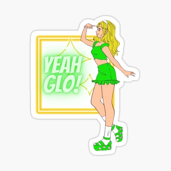 "Yeah Glo! " Sticker for Sale by AbyssOasis | Redbubble