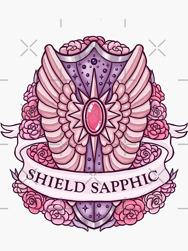 "SHIELD SAPPHIC" Sticker for Sale by foxflight | Redbubble