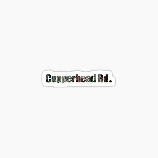 "Copperhead Road Street Name with outline snake skin background ...