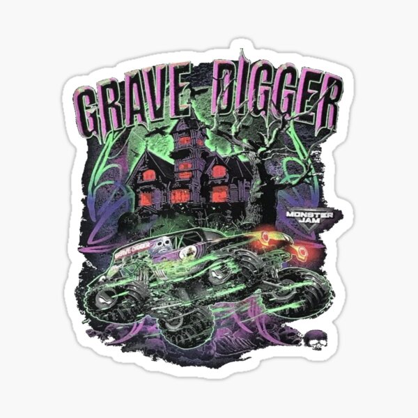 "Vintage Grave Digger Monster Truck" Sticker for Sale by miketex91 ...