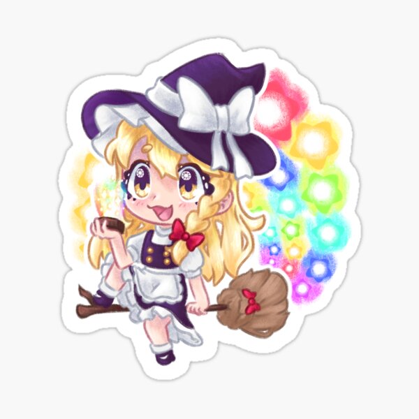 "Kirisame Marisa" Sticker for Sale by juwuliart | Redbubble