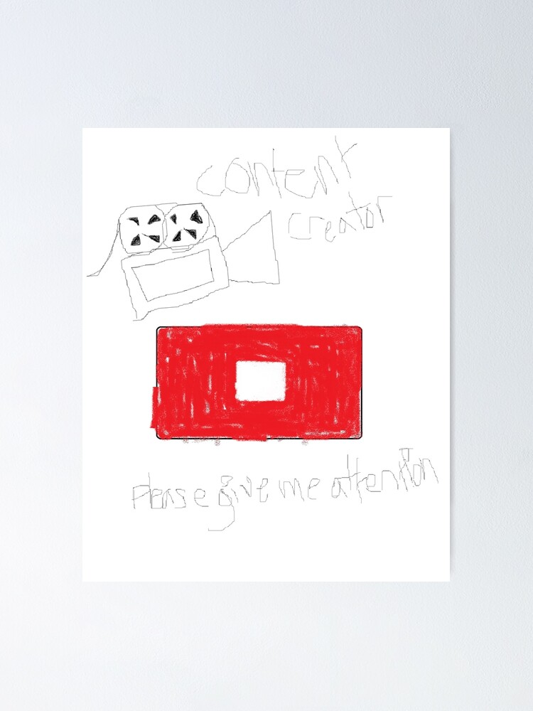 "CONTENT CREATOR." Poster for Sale by skinnysamurai | Redbubble