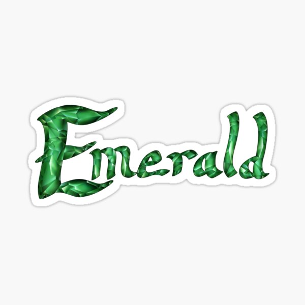 "Emerald Name Art" Sticker for Sale by AvalonUnmuzzled | Redbubble