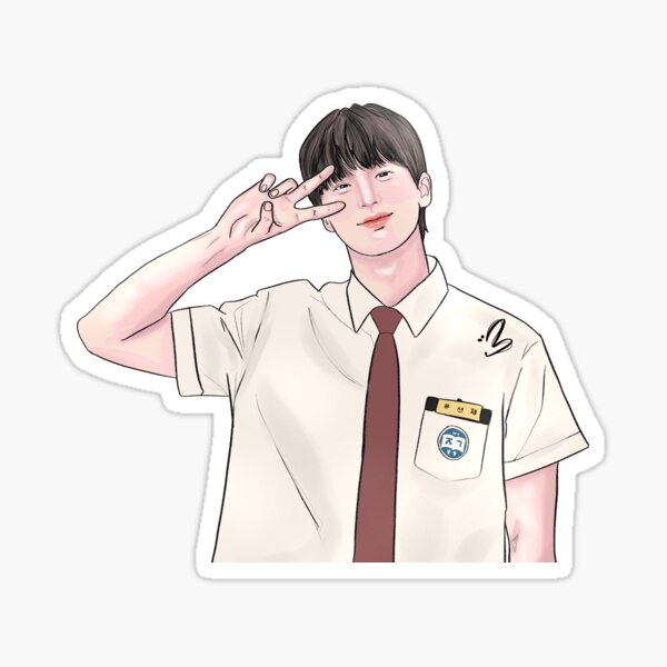 "SUNJAE-YAAA (Lovely Runner: Byeon Woo-seok)" Sticker for Sale by ...